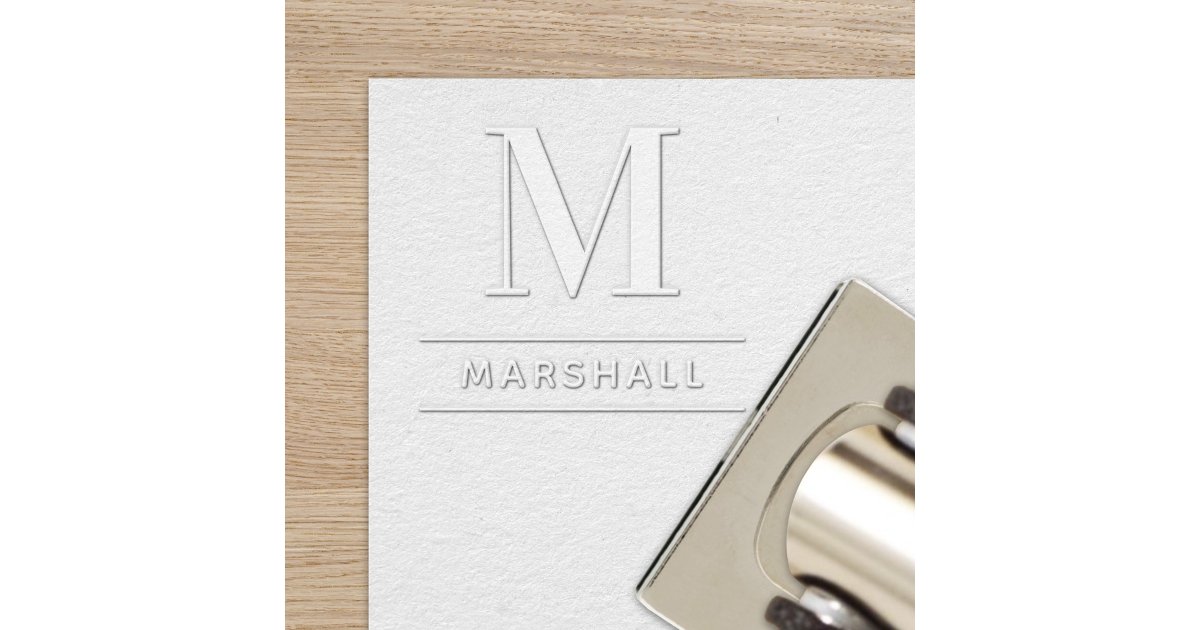 Classic Personalized Family Monogram Initial Embosser | Zazzle