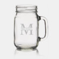 Monogram Name Simple Mason Jar W/ Handle | Zazzle