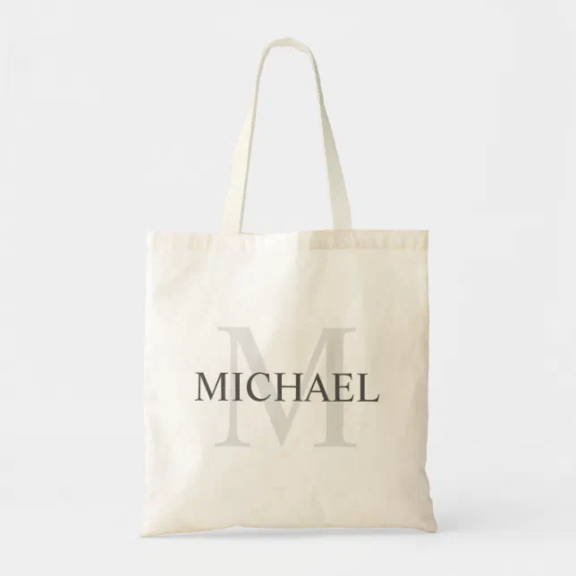Classic Personalized Monogram and Name Tote Bag | Zazzle