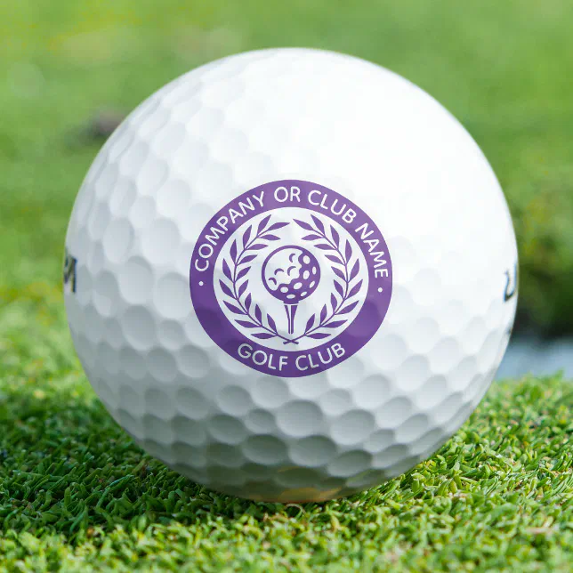 Classic Personalized Name Purple Set Golf Balls | Zazzle