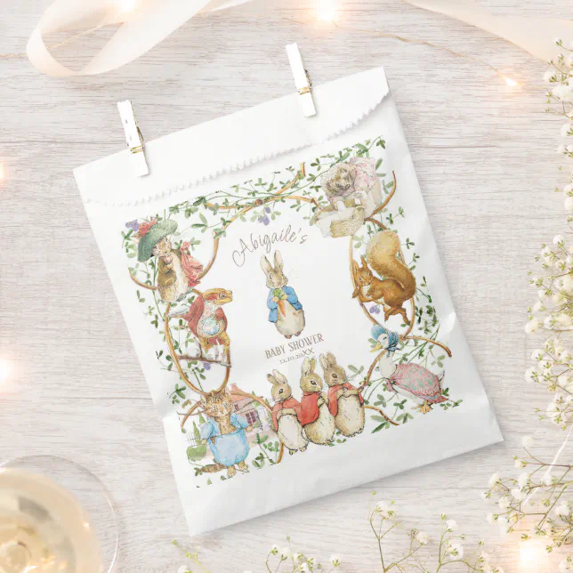 Classic Peter the Rabbit Baby Shower Favor Bag | Zazzle