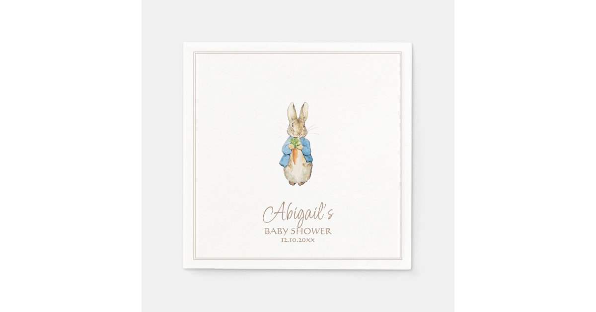 Classic Peter the Rabbit Baby Shower Napkins | Zazzle