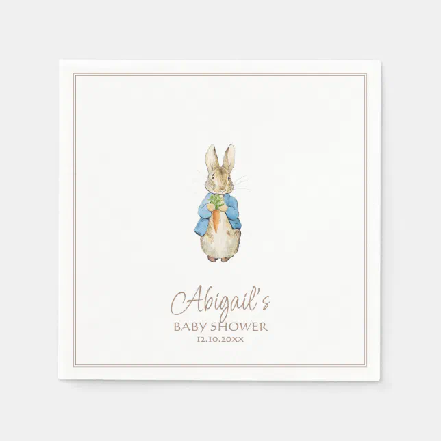 Classic Peter the Rabbit Baby Shower Napkins | Zazzle