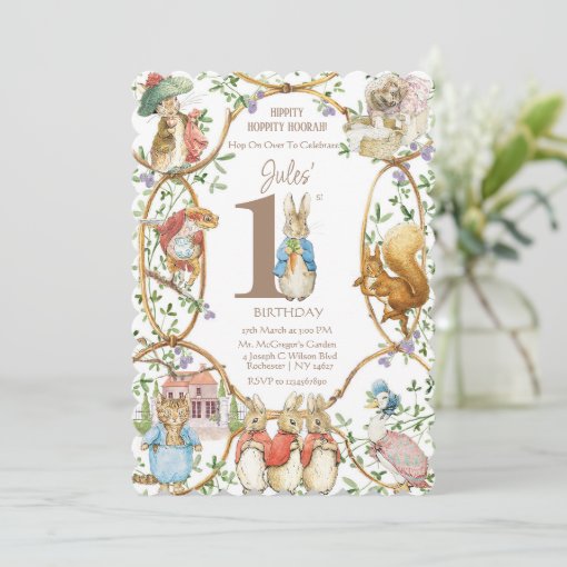 Classic Peter the Rabbit Birthday Invitation | Zazzle