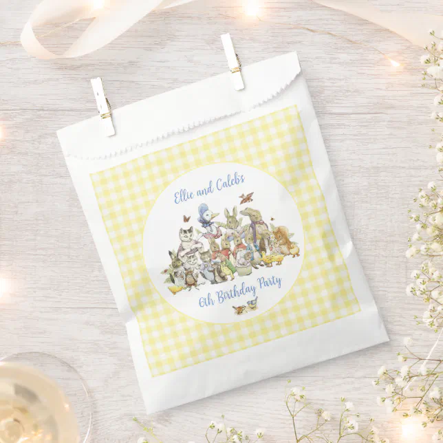 Classic Peter the Rabbit Birthday Party Favor Bag | Zazzle