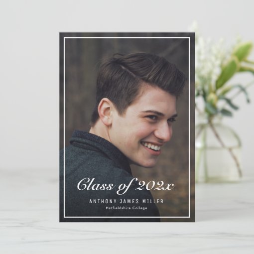 Classic photo college graduation announcement | Zazzle