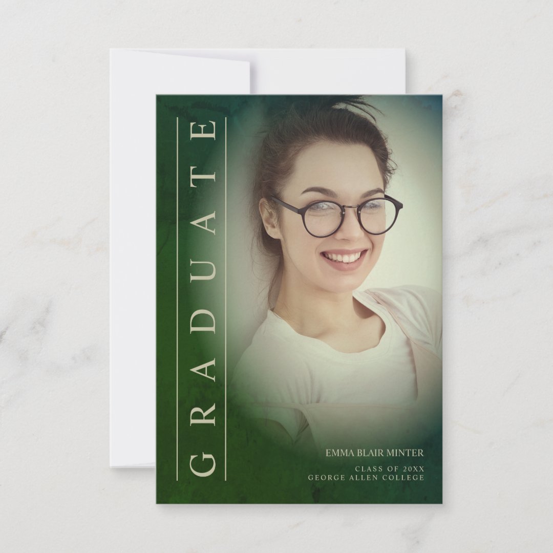 Classic Photo Green Shades Graduation Party | Zazzle