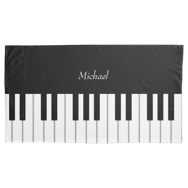 Classic Piano Keyboard Personalized Music Pillow Case | Zazzle