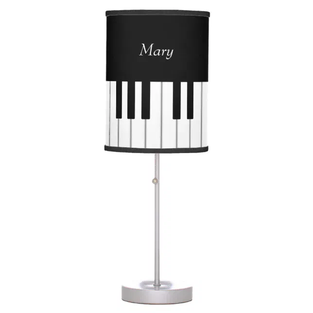 Classic Piano Keyboard Personalized Music Table Lamp | Zazzle