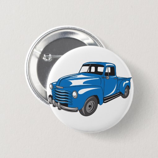 Classic Pickup Truck Button | Zazzle
