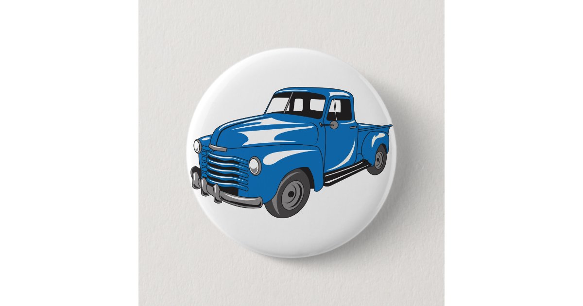 Classic Pickup Truck Button | Zazzle