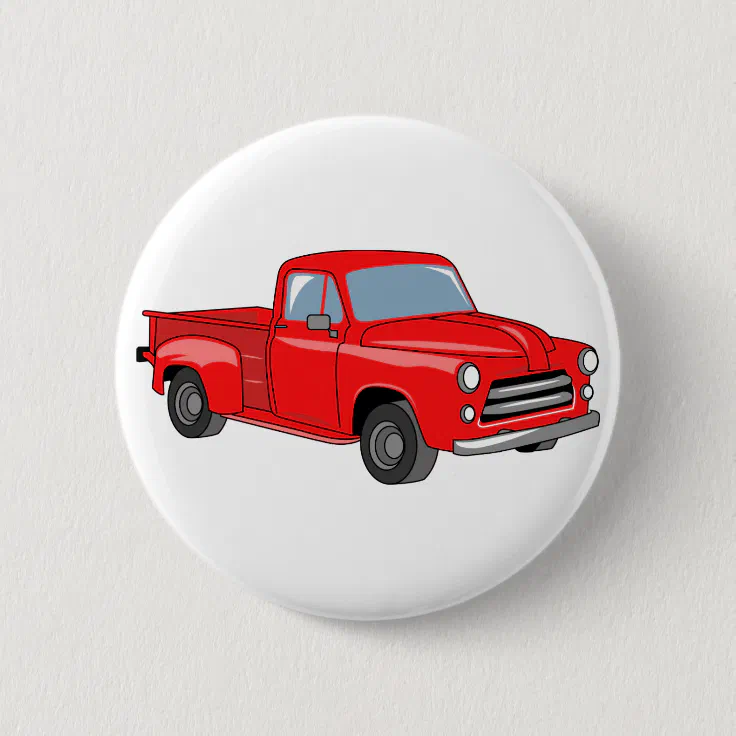 Classic Pickup Truck Button | Zazzle