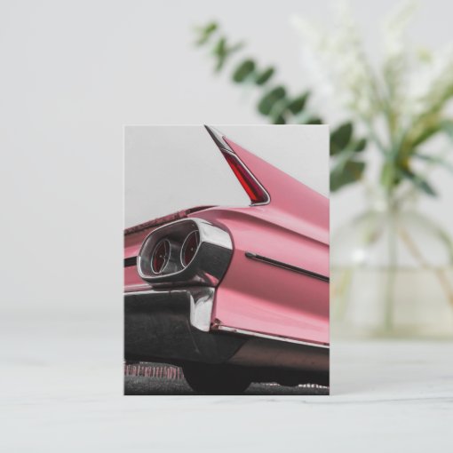 Classic Pink Cadillac Postcard | Zazzle