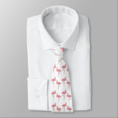 Classic Pink Flamingo Pattern Tie | Zazzle
