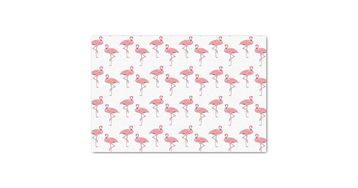 Classic Pink Flamingo Pattern Tissue Paper | Zazzle
