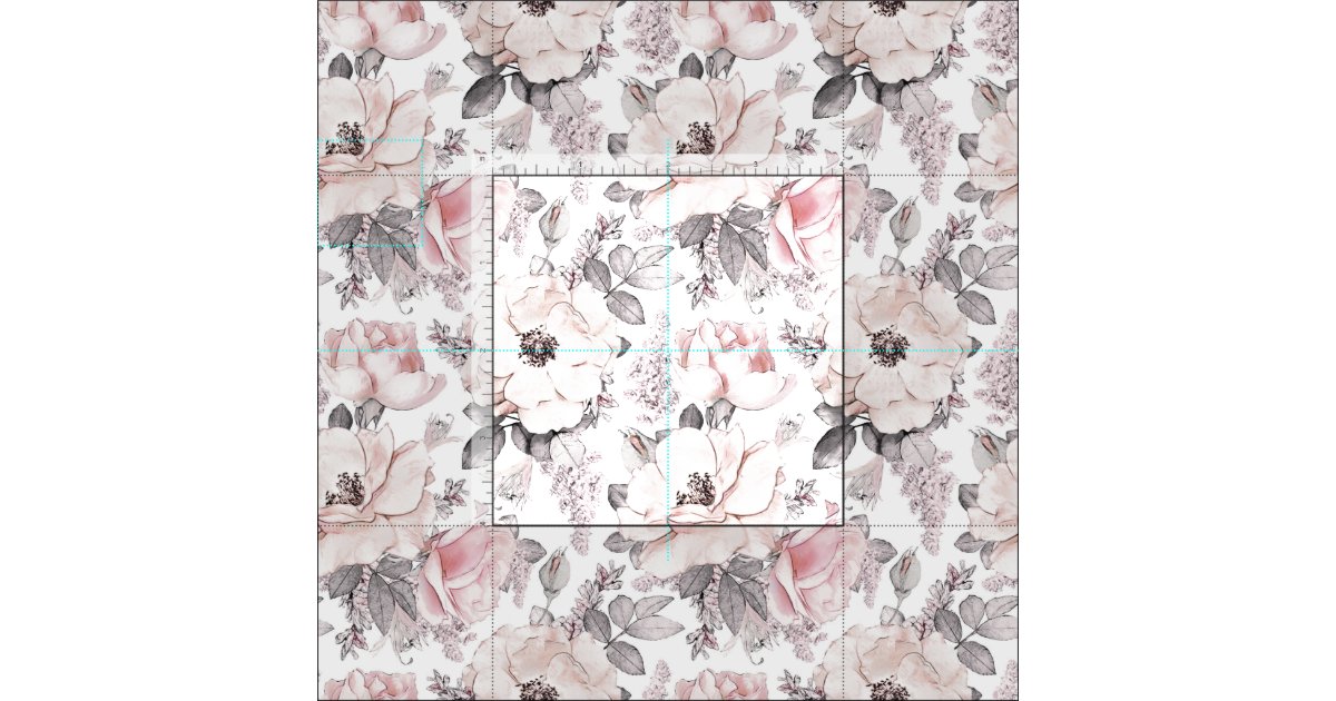 Classic Pink & Gray Pattern Fabric | Zazzle