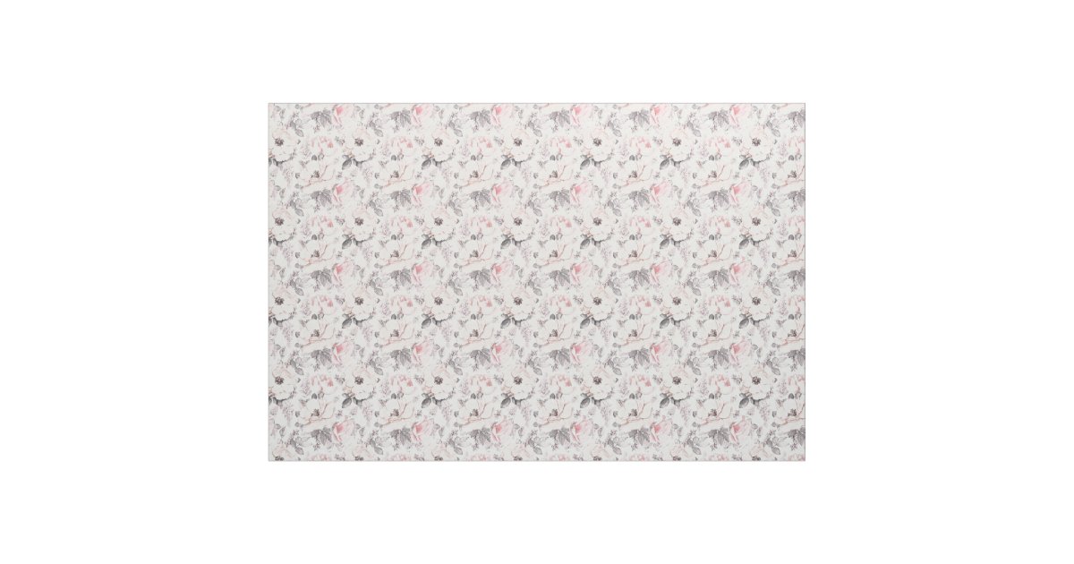 Classic Pink & Gray Pattern Fabric | Zazzle