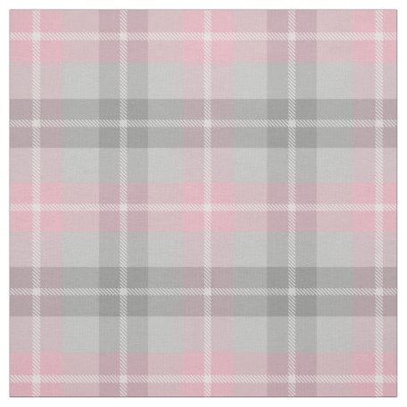 Classic Pink & Gray Pattern Fabric | Zazzle
