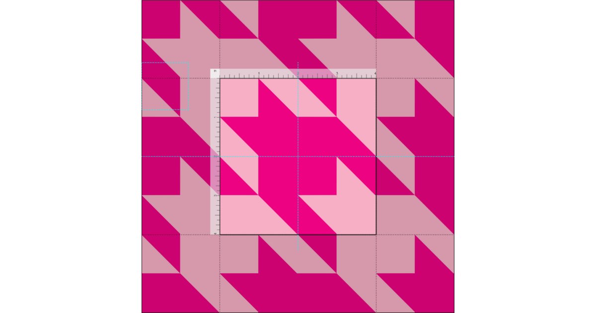 Classic Pink Houndstooth Fabric | Zazzle