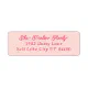 Classic Pink On Pink Return Address Label | Zazzle
