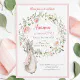 Classic Pink Peter the Rabbit Floral Birthday Invitation | Zazzle
