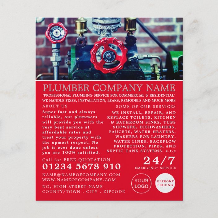 Classic Pipes, Plumber, Plumbing Advertising Flyer | Zazzle.com
