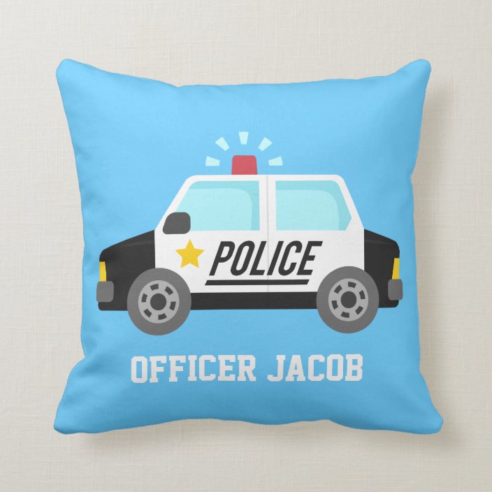 Classic Police Car with Siren For Boys Room Throw Pillow | Zazzle.com