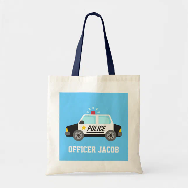 Classic Police Car with Siren For Kids Tote Bag | Zazzle