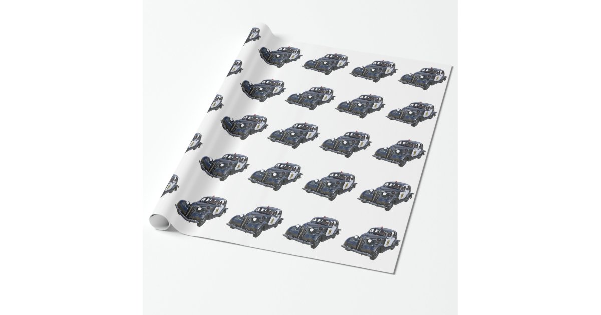 Classic Police Car Wrapping Paper | Zazzle