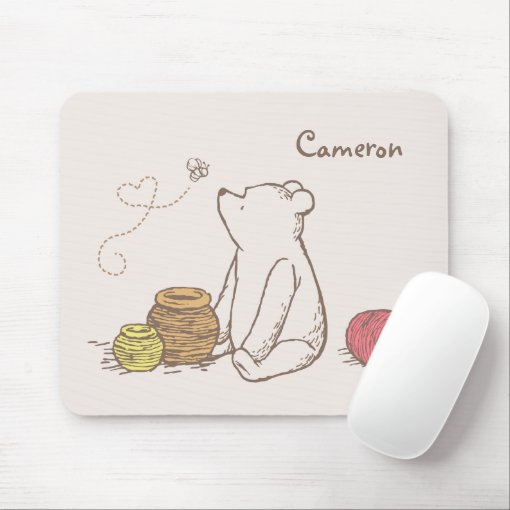 Classic Pooh and Honey Pots Mouse Pad | Zazzle