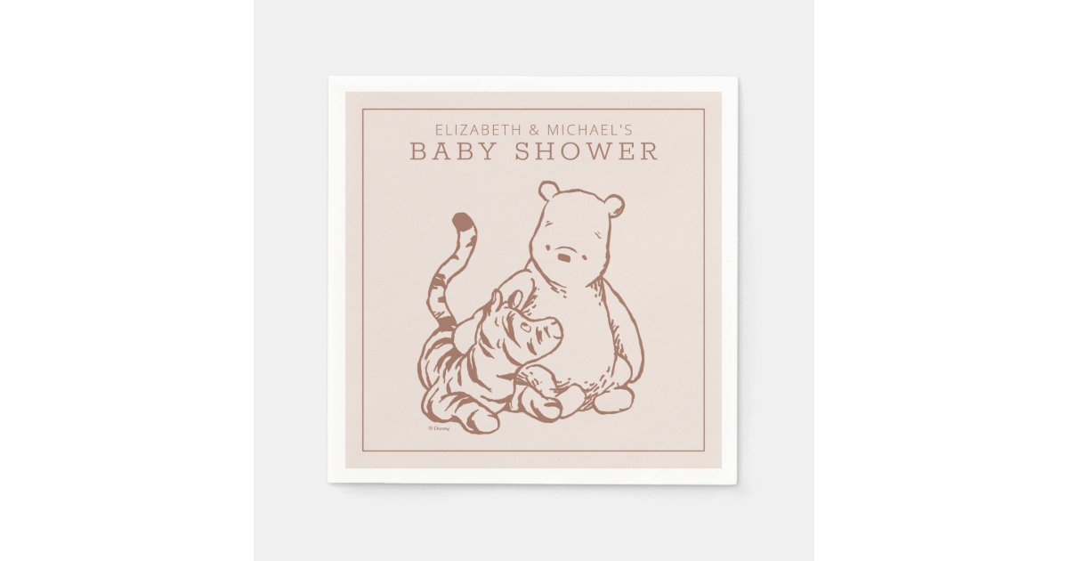 Classic Pooh & Tigger Baby Shower Napkins | Zazzle