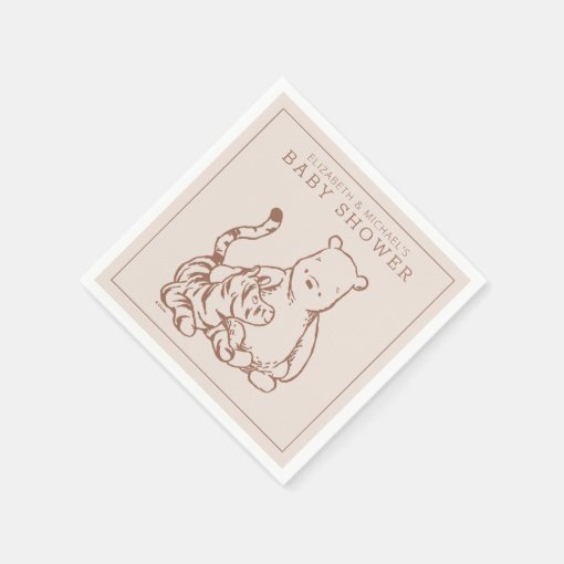 Classic Pooh & Tigger Baby Shower Napkins | Zazzle