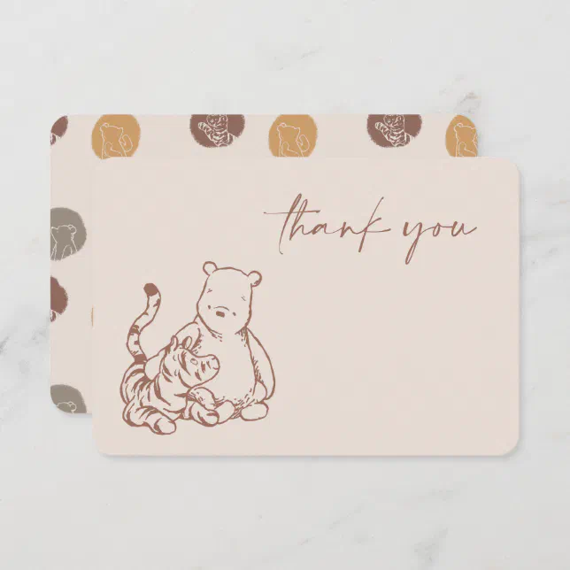 Classic Pooh & Tigger Baby Shower Thank You Invitation | Zazzle