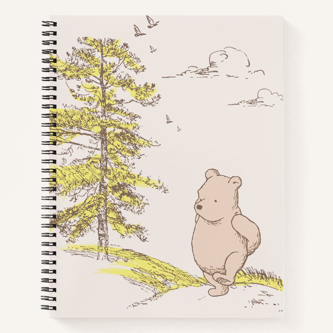 Classic Pooh Walking in the Woods Notebook | Zazzle