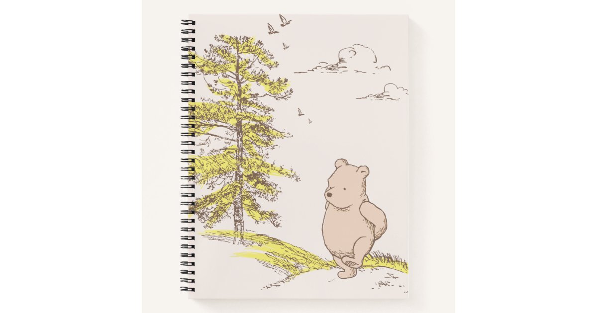 Classic Pooh Walking in the Woods Notebook | Zazzle
