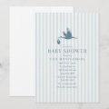 Classic Preppy Seersucker Stripe Boy Baby Shower Invitation | Zazzle
