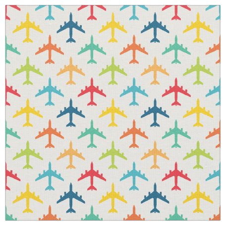 Pretty Rainbow KC-135 Refueling Jet Airplane Fabric | Zazzle