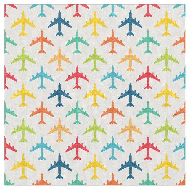 Pretty Rainbow KC-135 Refueling Jet Airplane Fabric | Zazzle
