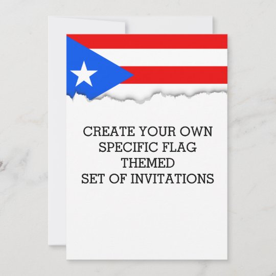 Classic Puerto Rican Flag Invitation | Zazzle.com