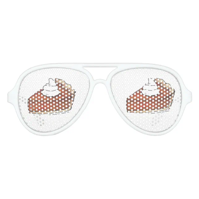 Classic Pumpkin Pie Slice Thanksgiving Dinner Food Aviator Sunglasses ...
