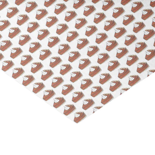 Classic Pumpkin Pie Slice Thanksgiving Dinner Food Tissue Paper | Zazzle