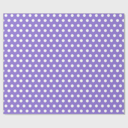Classic Purple and White Polka Dot Birthday Party Wrapping Paper | Zazzle