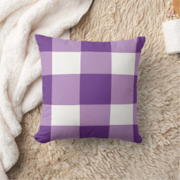 Classic Purple Buffalo check Throw Pillow | Zazzle