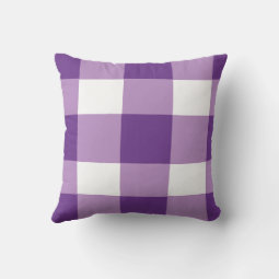 Classic Purple Buffalo check Throw Pillow | Zazzle
