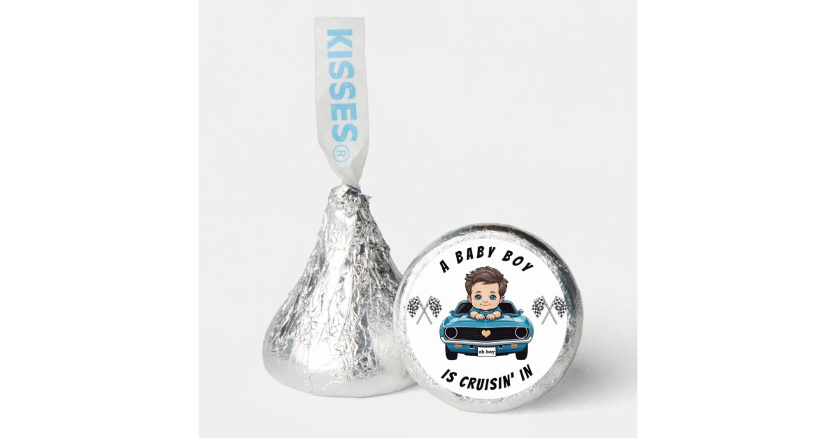 Classic Race Car Baby Boy Cruisin' In Shower Hershey®'s Kisses® | Zazzle
