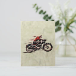 CLASSIC RACING MOTORCYCLE. POSTCARD | Zazzle