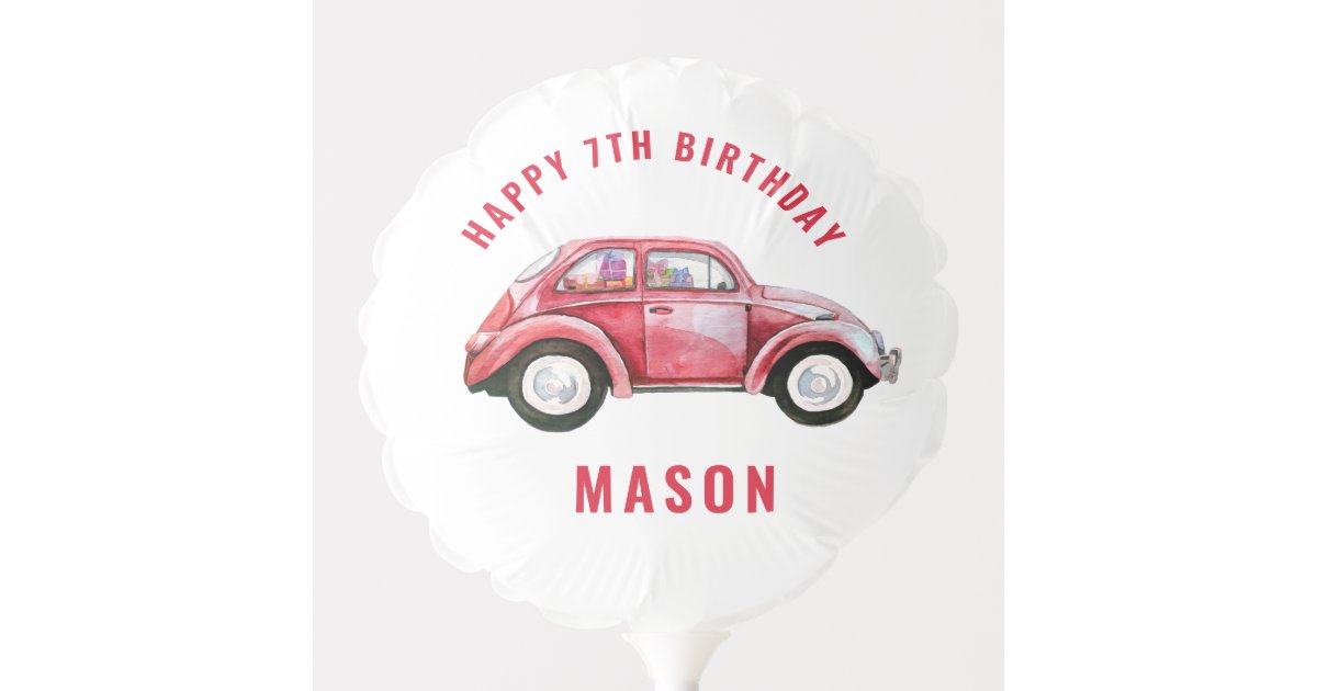 Classic Red Bug Car Birthday Balloon | Zazzle