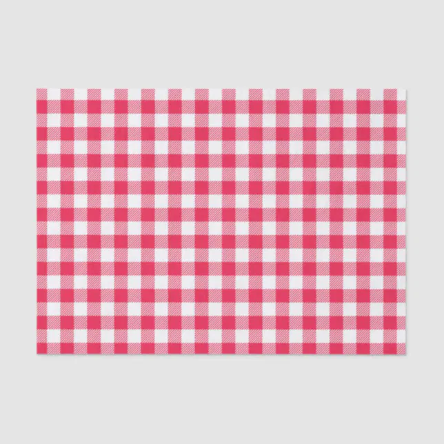 Classic Red Gingham Country Pattern Tissue Paper | Zazzle