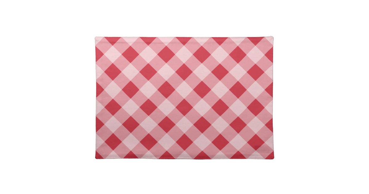 Classic Red Gingham Placemat | Zazzle