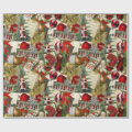 Classic Red & Green Victorian Christmas Wrapping Paper | Zazzle
